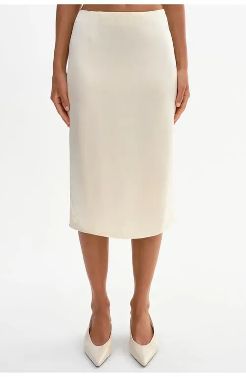 LAMARQUE Mika Satin Skirt - Cream