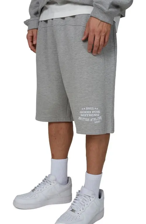 GOOD FOR NOTHING Oversized Wide Leg Icarus Shorts - Grey