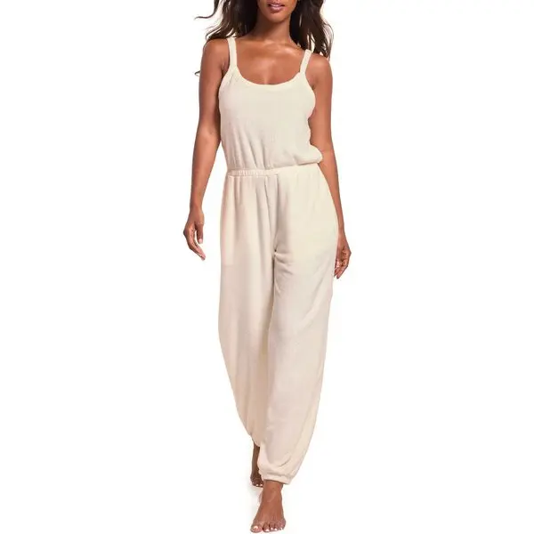 ADORE ME Miranda Terrycloth Jumpsuit - Light White