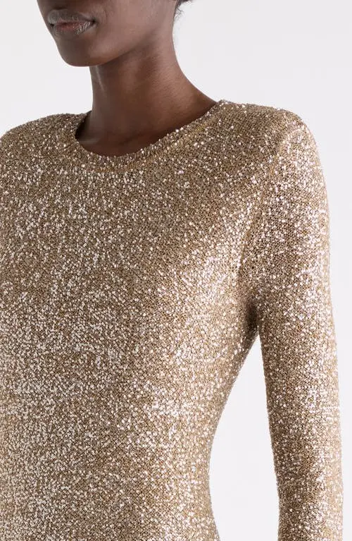 Saint Laurent Long Sleeve Maxi Gown