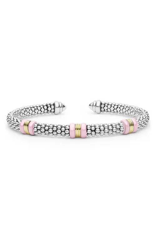 Lagos Signature Caviar Ceramic Station Bracelet