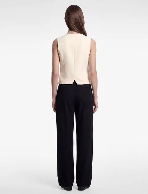 Koton V-neck Button-front Vest With Applique Detailed