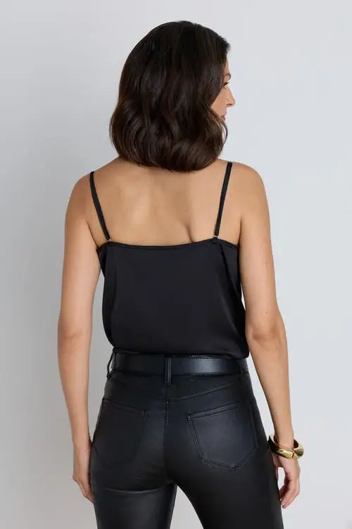 THE NOLI SHOP Galia Silk Lace Cami - Black