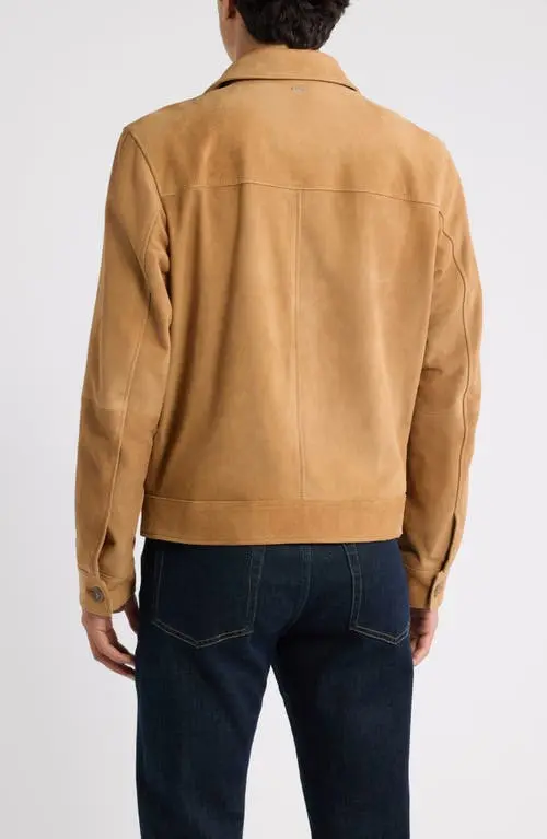 BOSS Malbano Leather Jacket - Medium Beige
