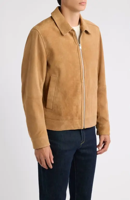 BOSS Malbano Leather Jacket - Medium Beige
