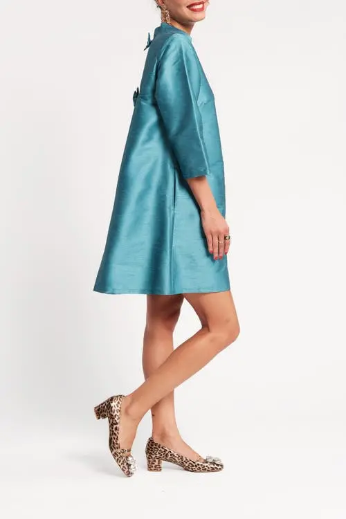 FRANCES VALENTINE Diplomat Mini Dress With Sleeves