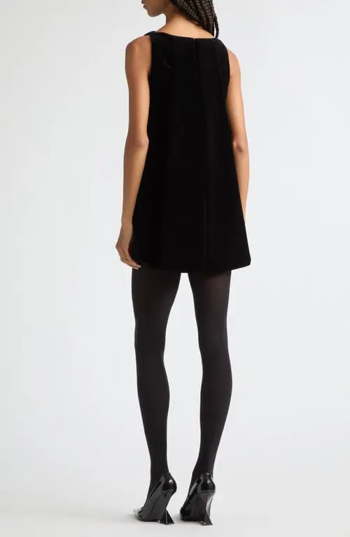 Brandon Maxwell Sable Mantle Minidress