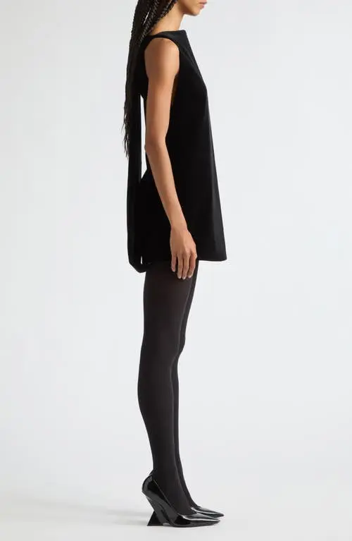 Brandon Maxwell Sable Mantle Minidress