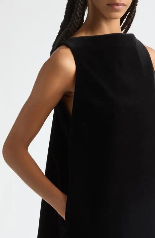 Brandon Maxwell Sable Mantle Minidress