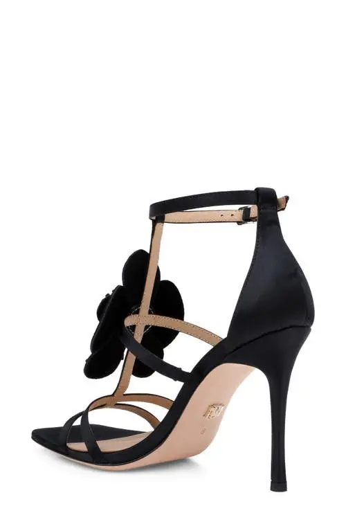 Badgley Mischka Rosalia Ankle Strap Sandal - Blacksatin