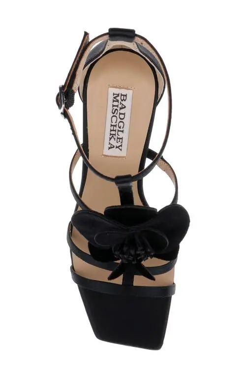 Badgley Mischka Rosalia Ankle Strap Sandal - Blacksatin