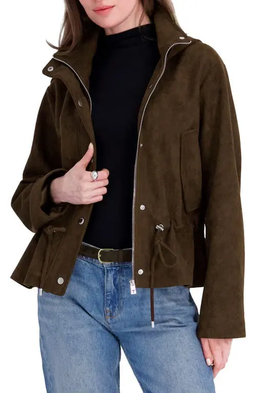 Tahari Ruby Faux Suede Jacket