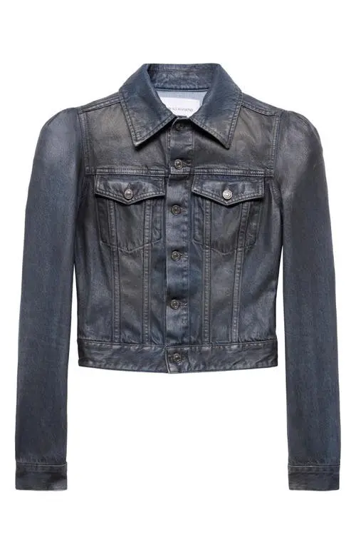 7 For All Mankind Puff Sleeve Trucker Jacket