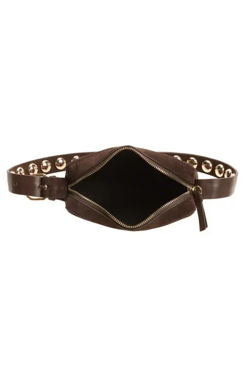 LOEFFLER RANDALL Tally Studded Suede Shoulder Bag