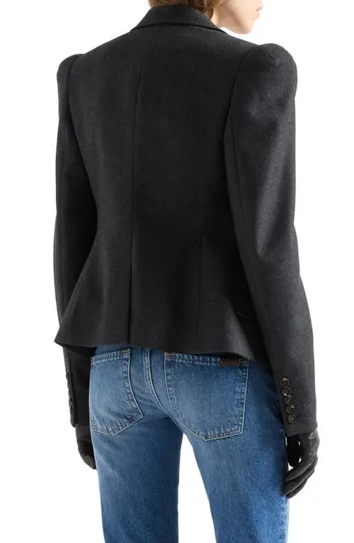 7 For All Mankind High Shoulder Wool Blazer