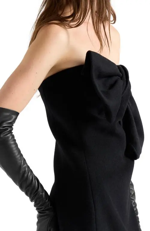7 For All Mankind Bow Strapless Minidress