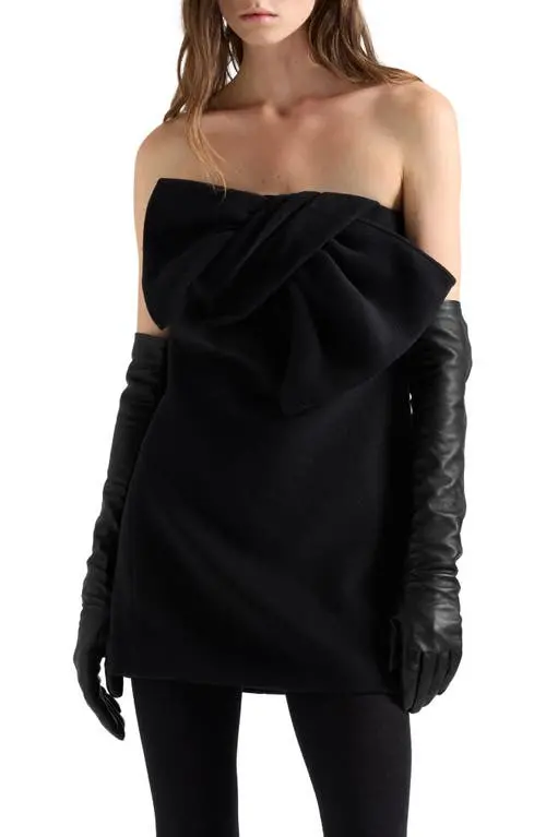 7 For All Mankind Bow Strapless Minidress