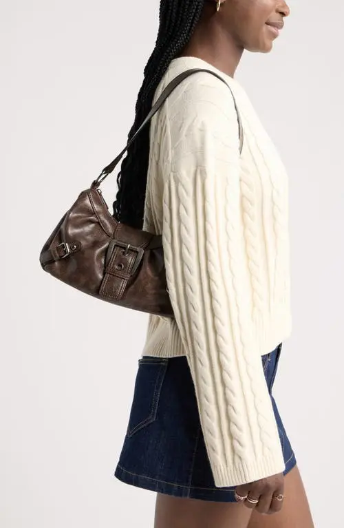 Bp. Faux Leather Buckle Mini Bag