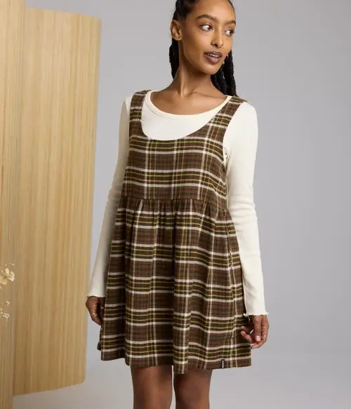 KNOWN SUPPLY Glenwood Dress - Teak Plaid