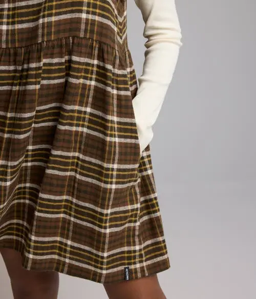 KNOWN SUPPLY Glenwood Dress - Teak Plaid