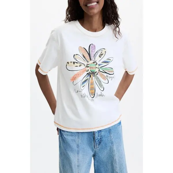 Desigual Graphic Cotton T-shirt