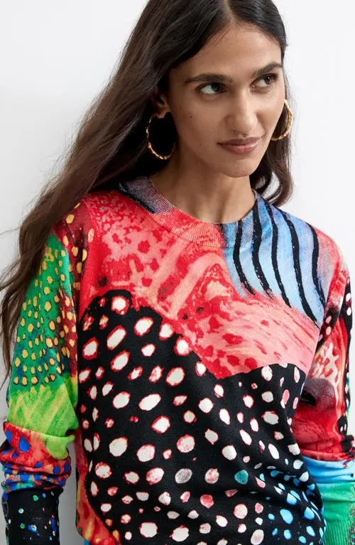 Desigual Thin Gauge Graphic Pullover