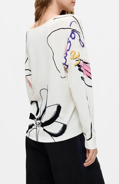 Desigual Floral V-neck Sweater