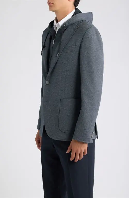 BOSS Hanry Jersey Sport Coat With Hooded Bib