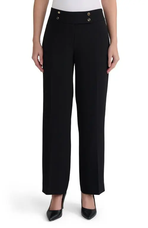 KASPER Tab Waist Wide Leg Pants