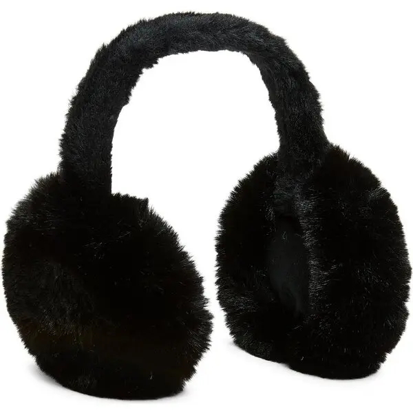 Treasure & Bond Faux Fur Earmuffs - Black