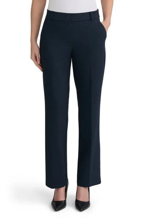 KASPER Faux Fly Straight Leg Trousers