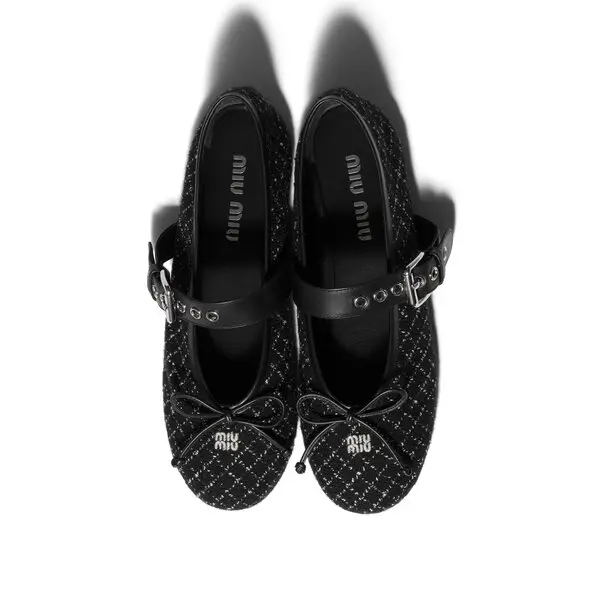 Miu Miu Wool Ballerinas