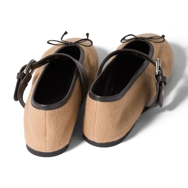 Miu Miu Wool Ballerinas