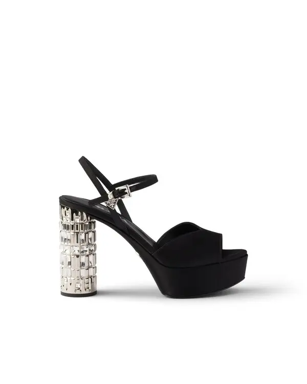 Prada Satin Platform Sandals