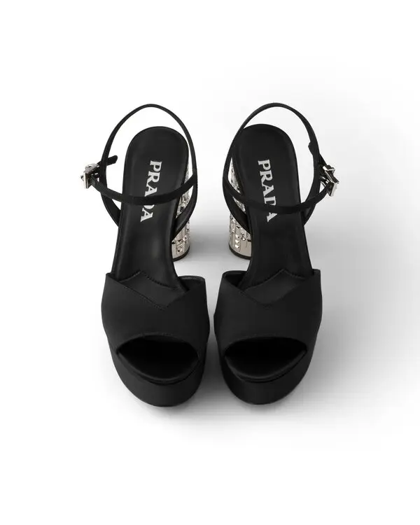 Prada Satin Platform Sandals