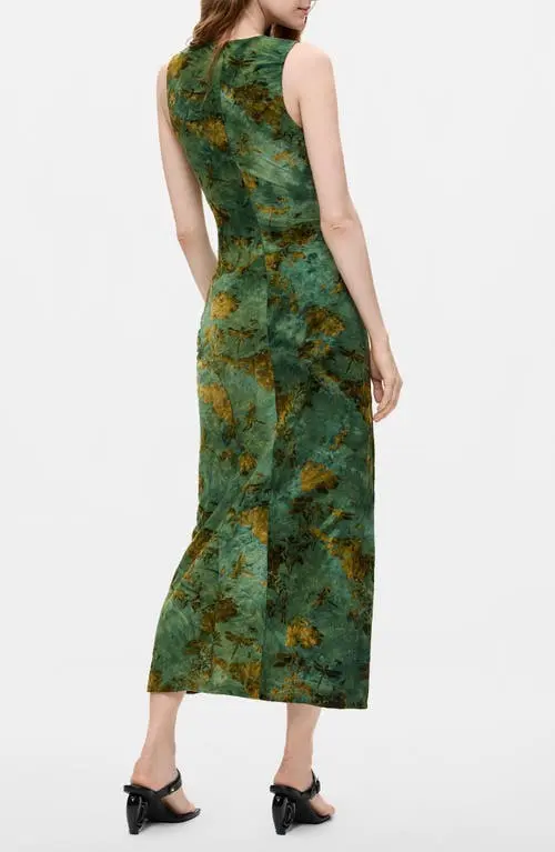 Desigual Sleeveless Ruched Midi Dress