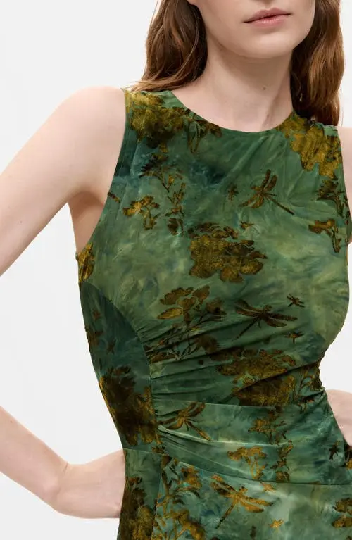 Desigual Sleeveless Ruched Midi Dress