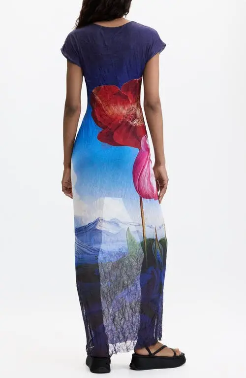 Desigual Graphic Print Jersey Dress
