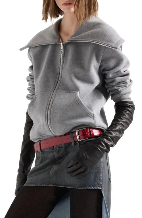 7 For All Mankind High Neck Zip Sweatshirt