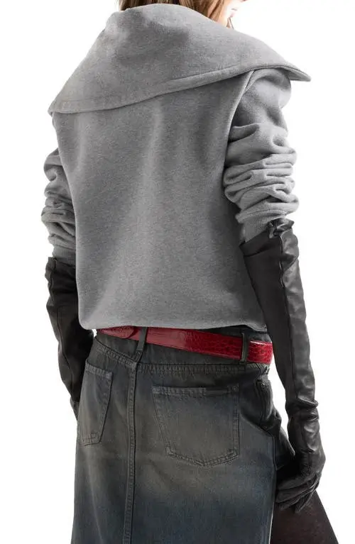 7 For All Mankind High Neck Zip Sweatshirt