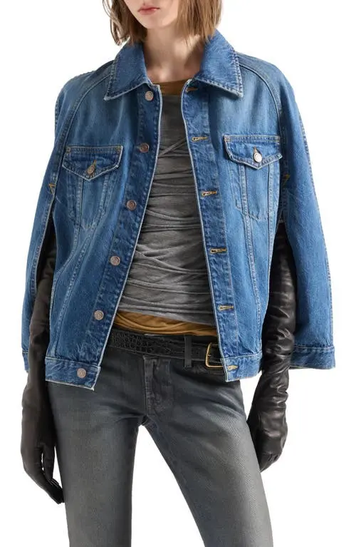 7 For All Mankind Denim Cape