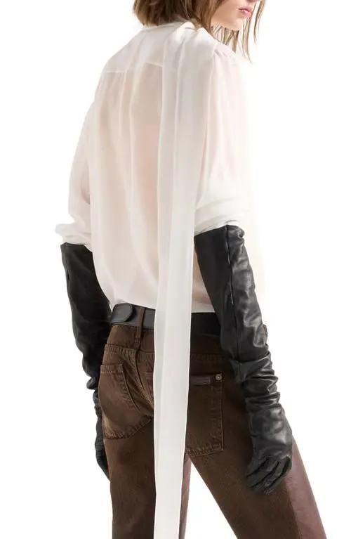 7 For All Mankind Silk Bow Shirt
