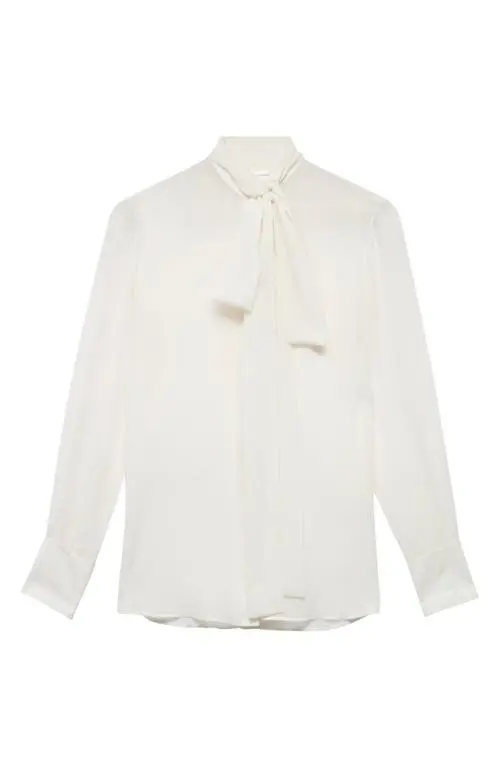 7 For All Mankind Silk Bow Shirt