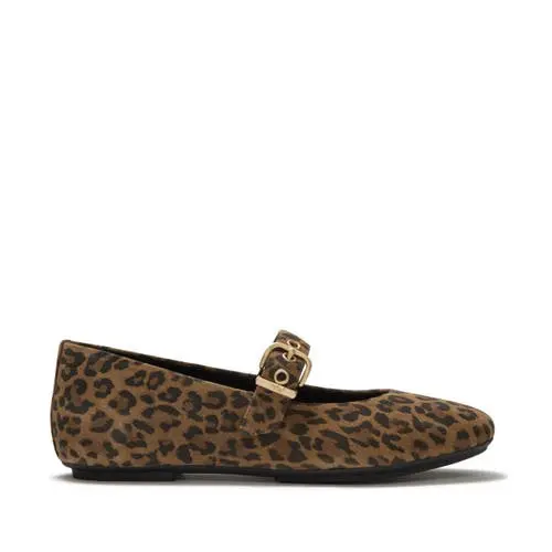 Fitflop Delicato Suede Leopard Mary Janes