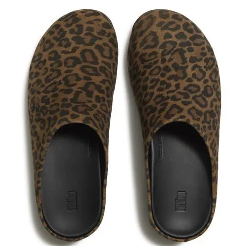 Fitflop Shuv Suede Leopard Mules