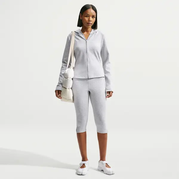 Nike Sportswear Chill Jersey Tight High-waisted Capri Leggings - Grey