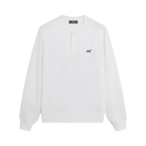 Kith Micro Waffle Long Sleeve Colby Pullover - White