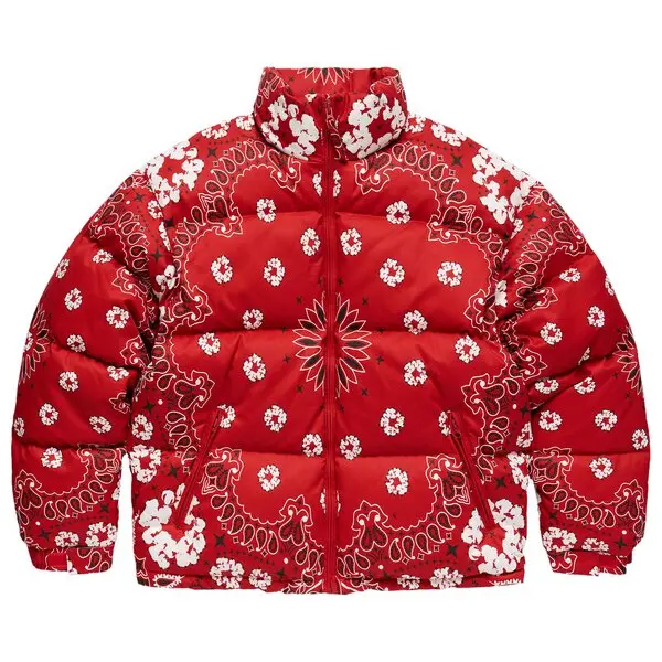 DENIM TEARS Cotton Wreath Paisley Puffer Jacket