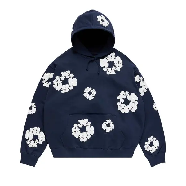 DENIM TEARS Cotton Wreath Hoodie 'navy - Blue