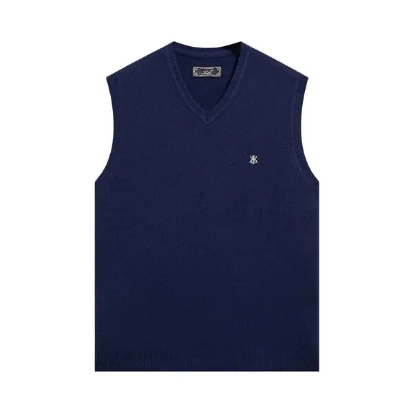 Kith Boucle Heath V-neck Sweater Vest 'nocturnal